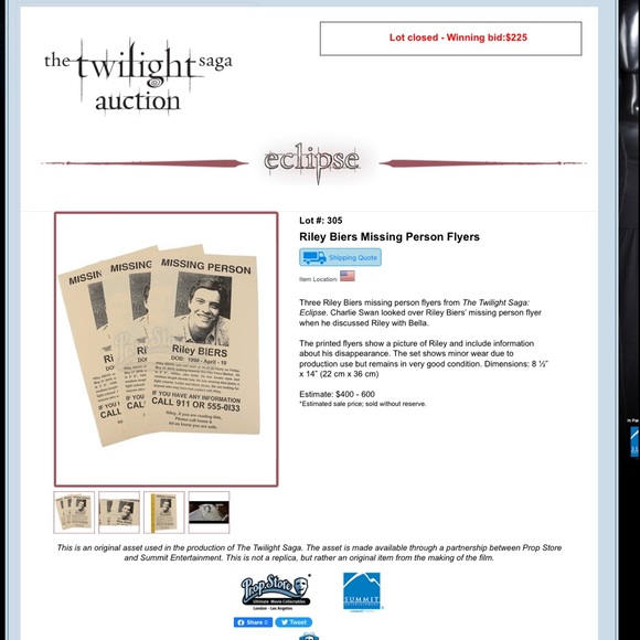 Other | Twilight Riley Biers Missing Person Flyer | Poshmark